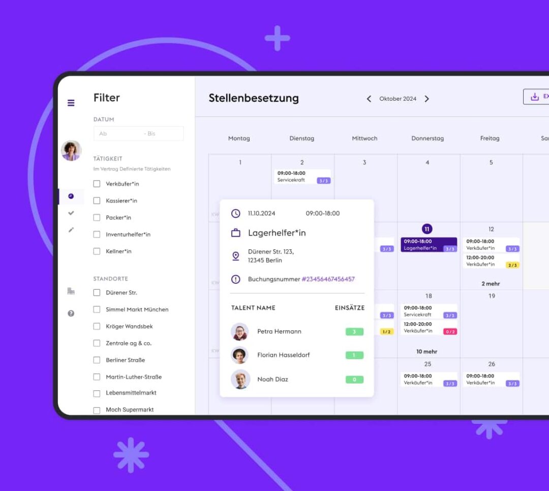 Zenjob Buchungsplattform: Alle Funktionalitäten auf einen Blick